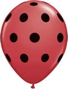 5" Round Polka Dot Red Black / Lady Bug – Clownsupplies.Com