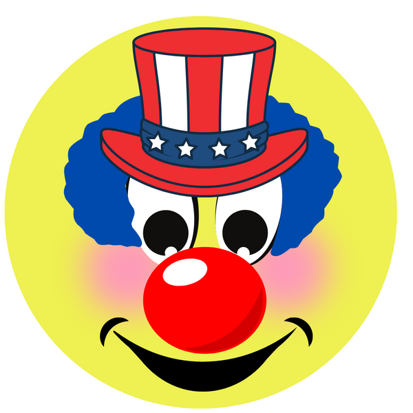 STICKERS WW002 Uncle Sam Smiley Clown Face New Style 200 ct. NEW ...